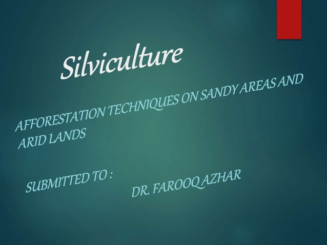Afforestation on sandy areas | PPT