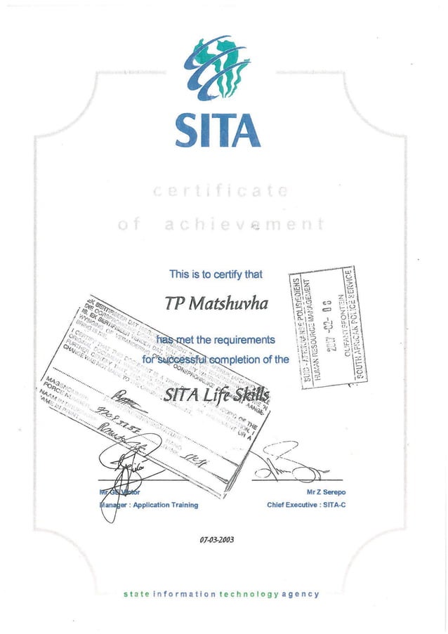 SITA certificates | PDF