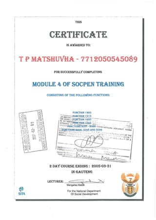 SITA certificates | PDF