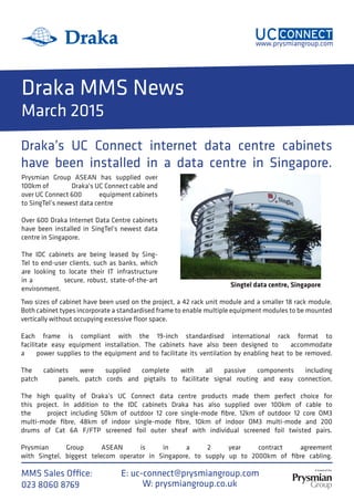 Draka’s UC Connect Singtel data centre in Singapore | PDF