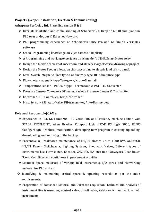 electrical&inst engineer | PDF