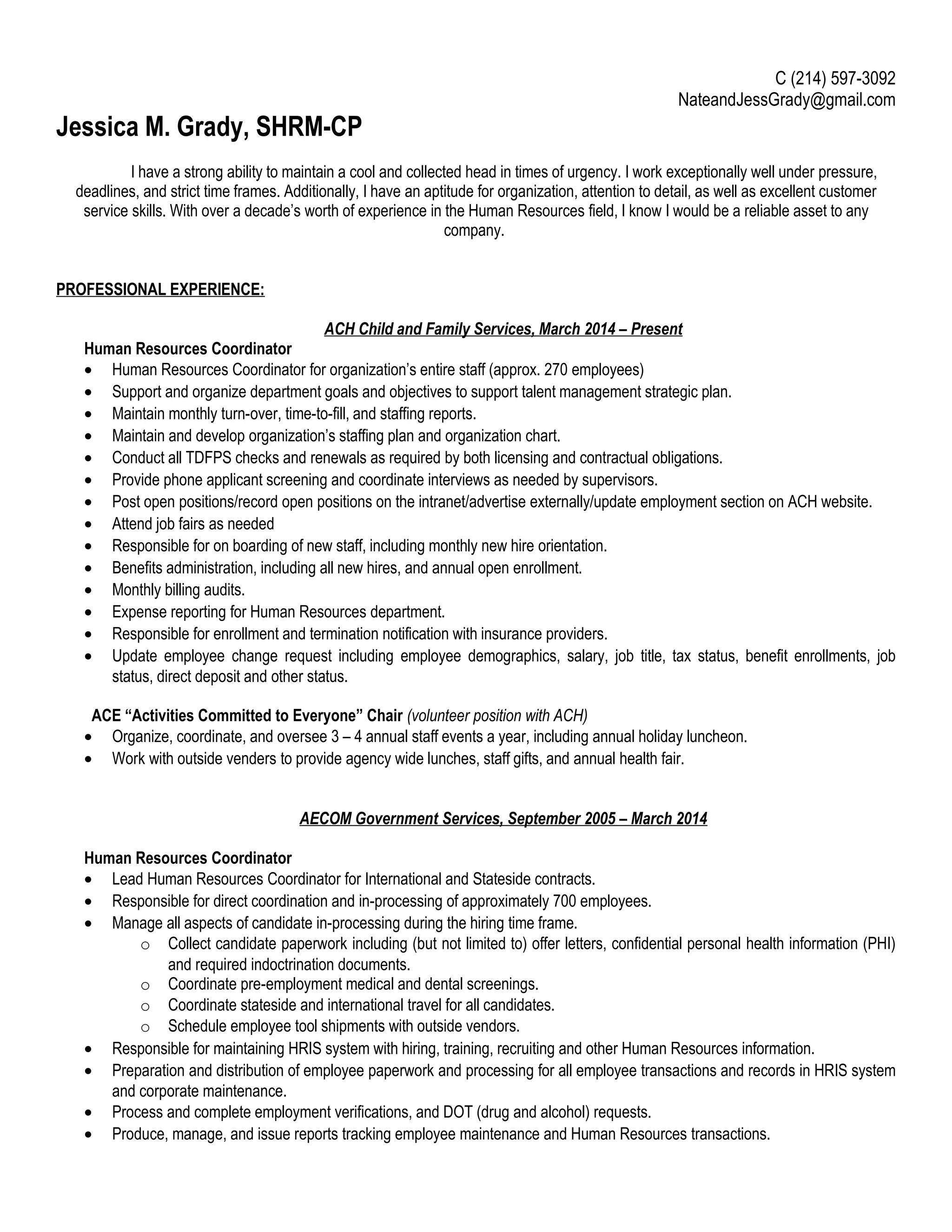 Grady, Jessica Resume | PDF