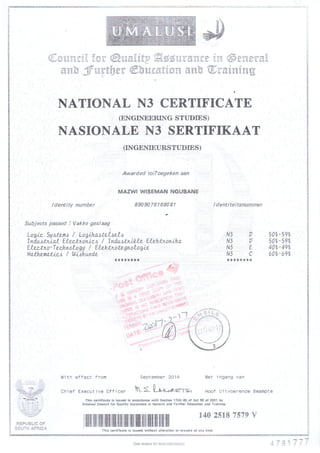 N3 CERT | PDF