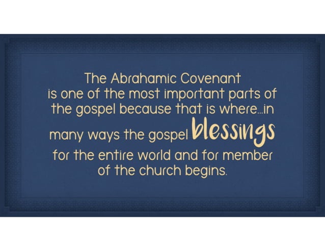 #7 The Abrahamic Covenant.key