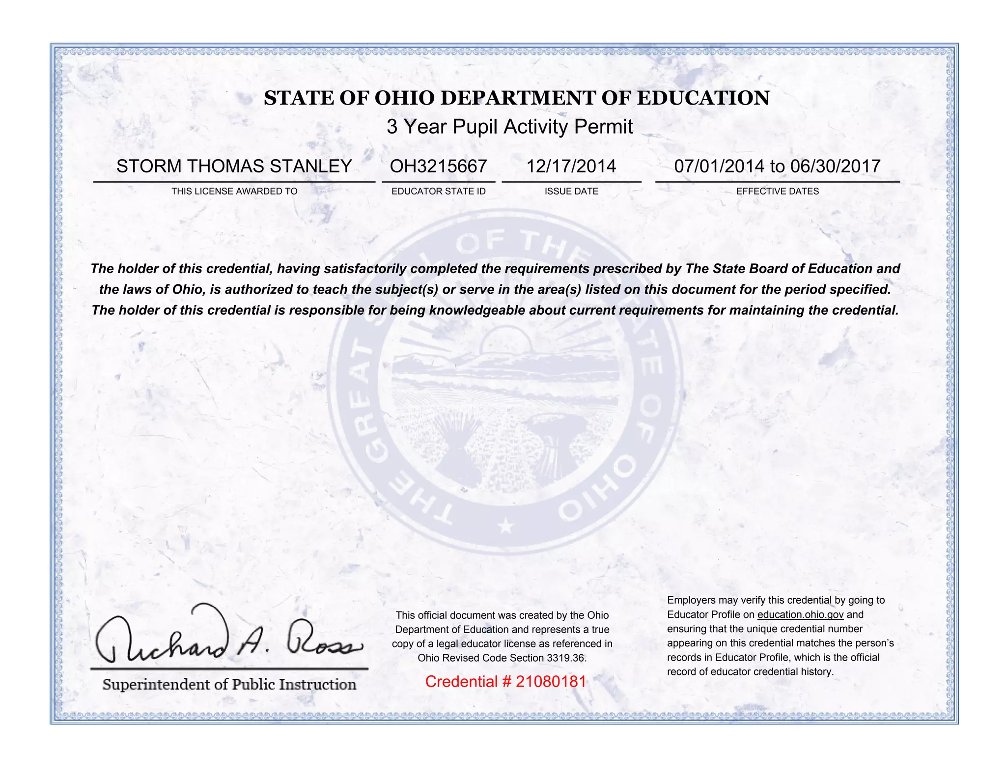 Pupil Activity Permit | PPT