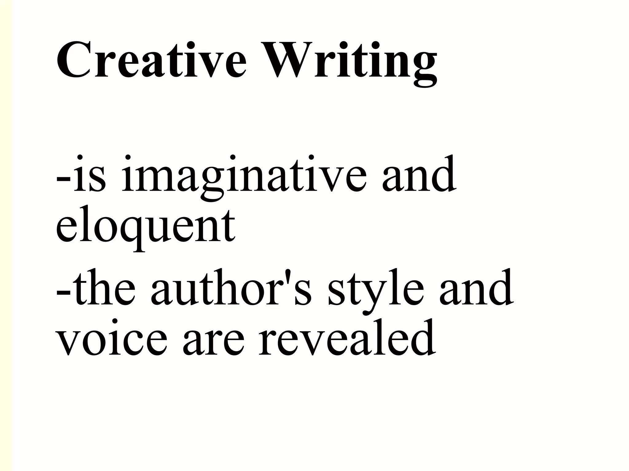 Eng7 academic writing vs creative writing | PPT
