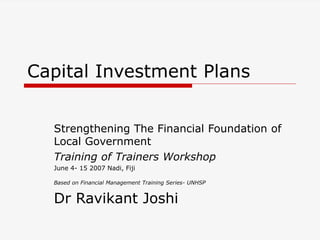 Capital Investment Plan for Local Government | PDF