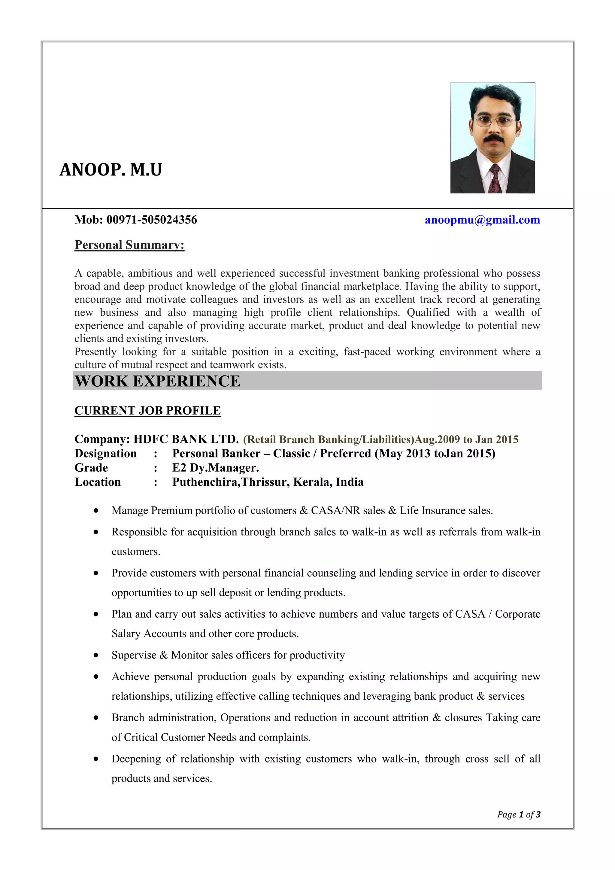CV-ANOOP_MU_Updated (1) | PDF