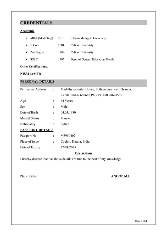 CV-ANOOP_MU_Updated (1) | PDF