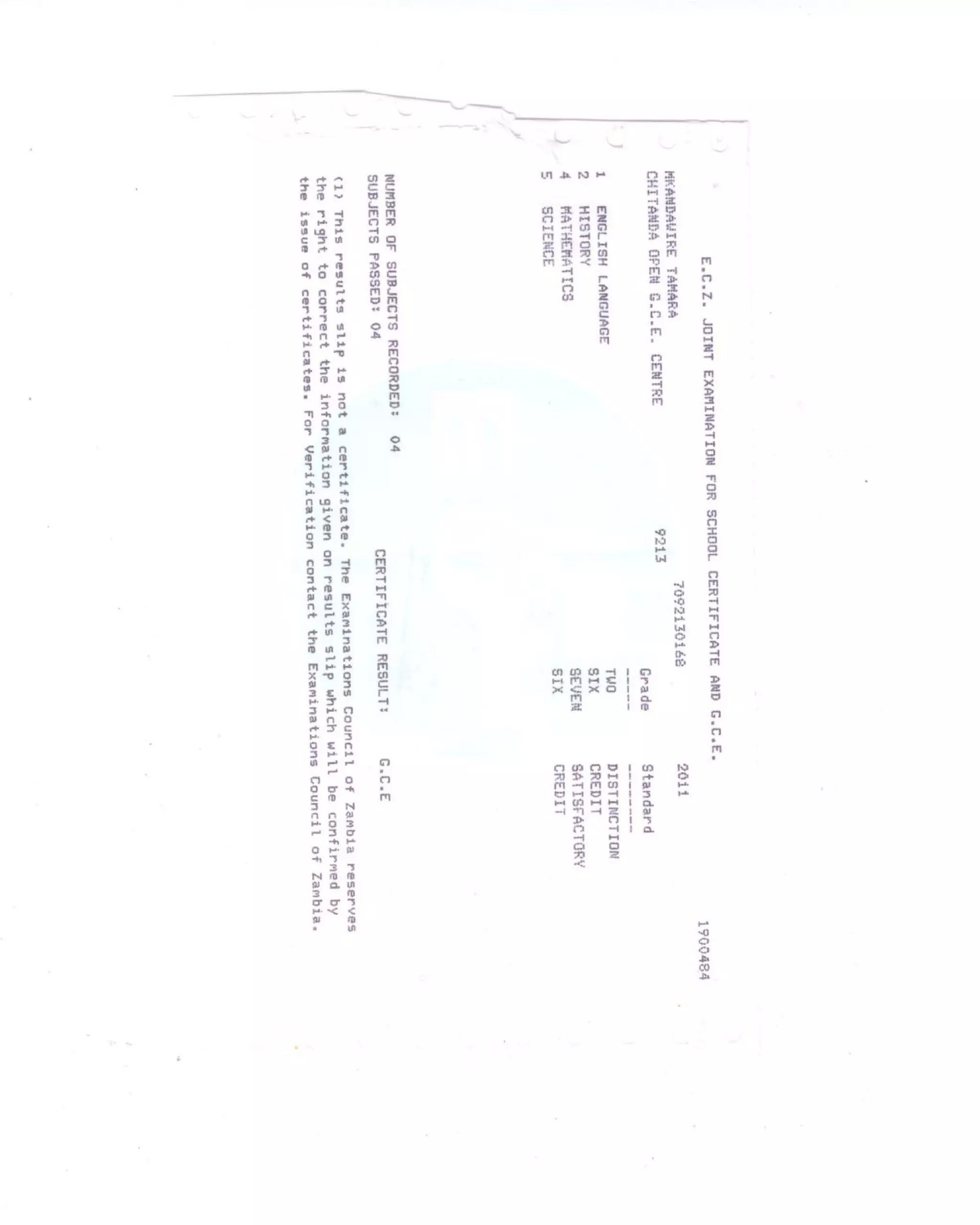 Secondary certificate 1 | PDF
