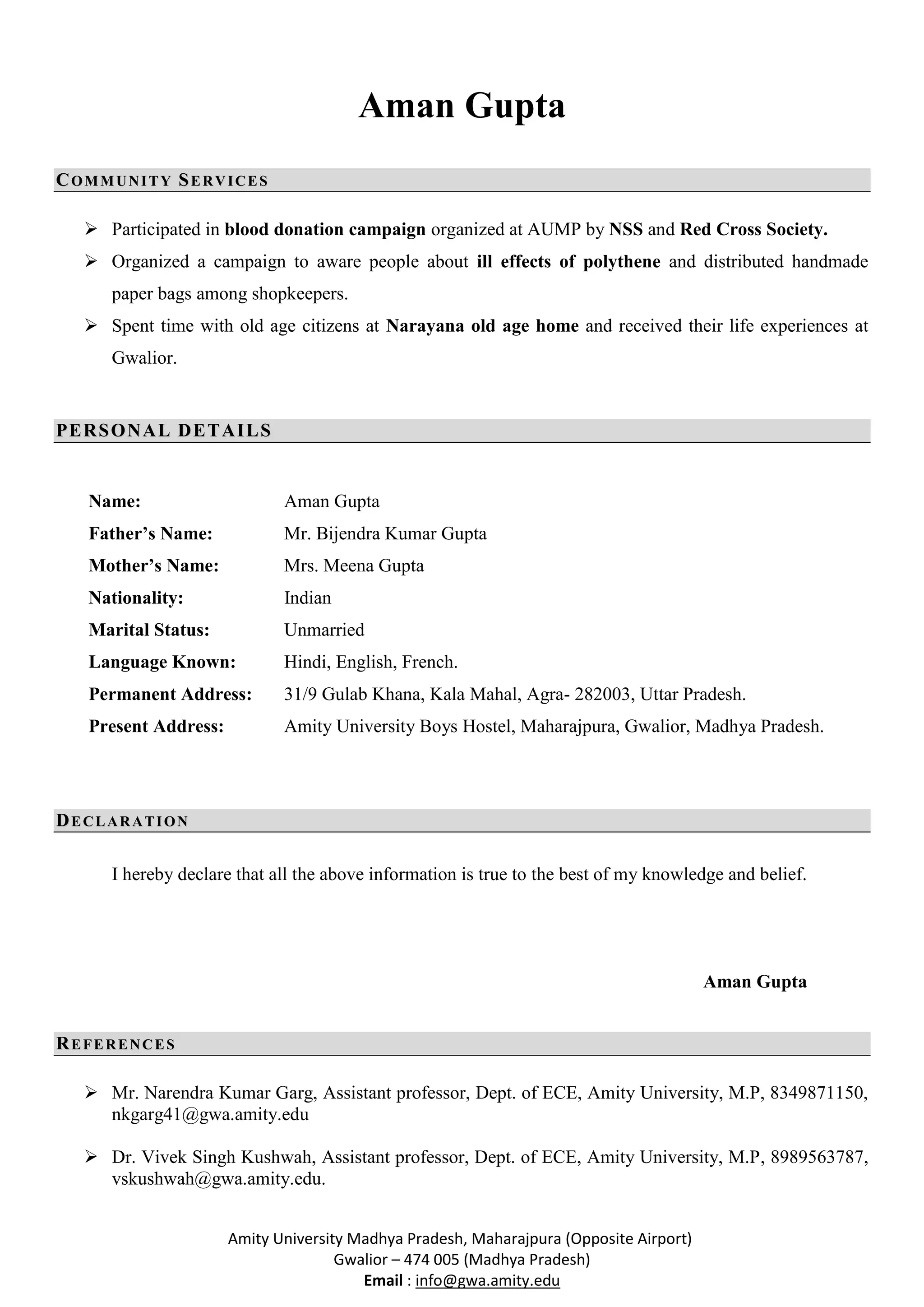 Aman@Resume | PDF