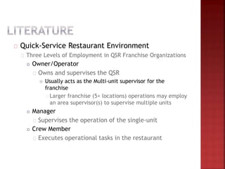 MBAA PRESENTATION-Model for effective QSR leadership | PPTX