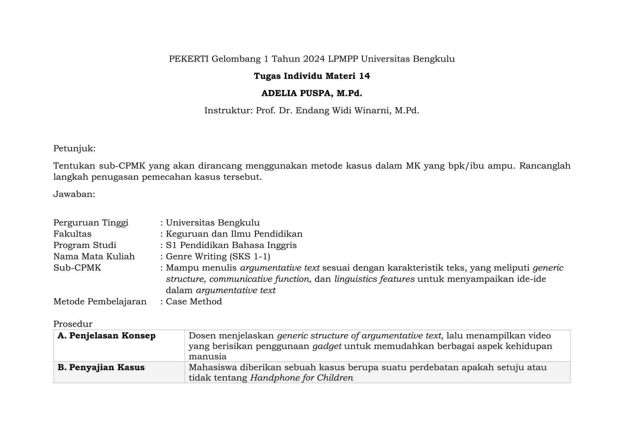 Metode Pembelajaran Pemecahan Masalah (Case Method) | PDF