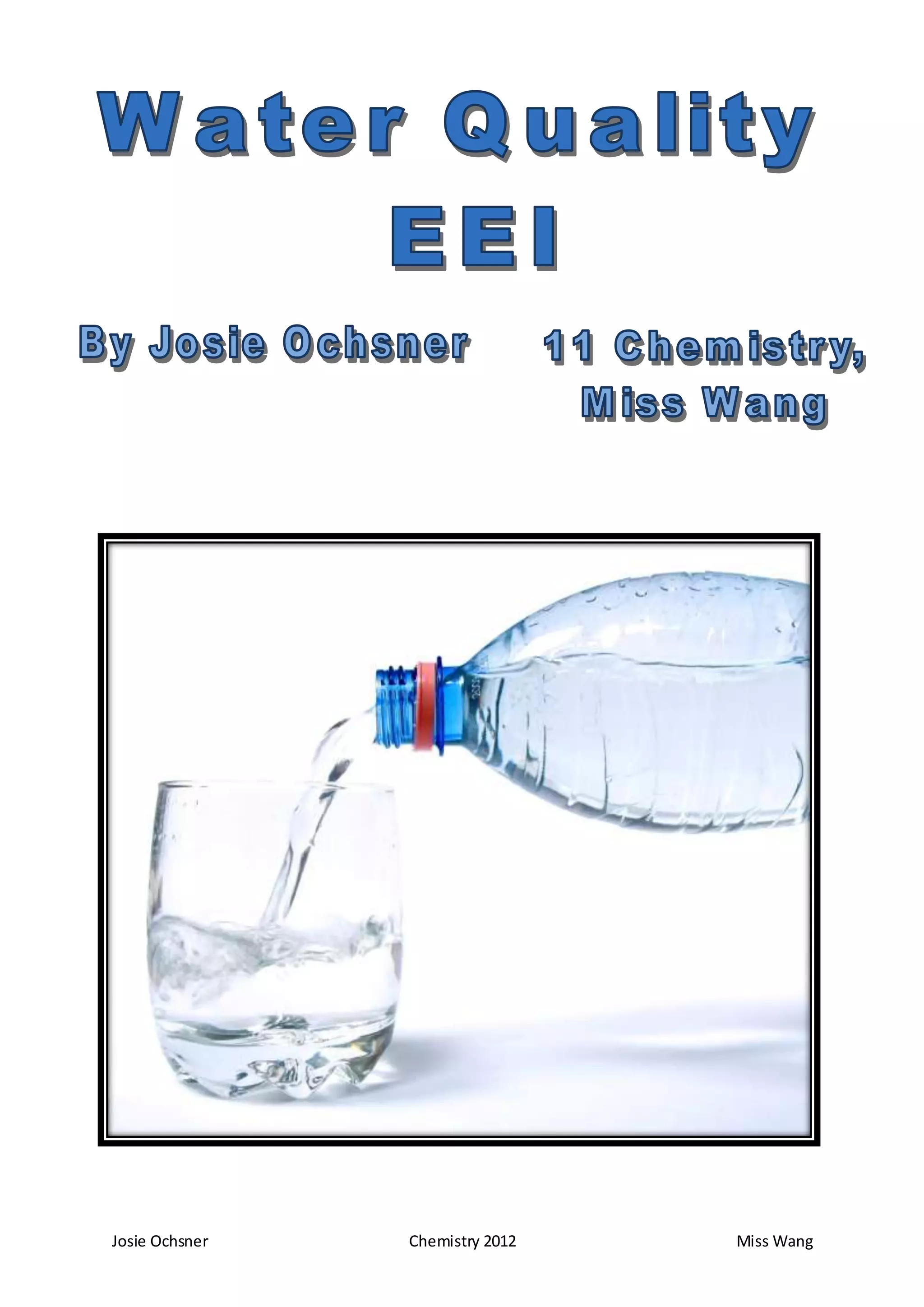 Chemistry Water EEI | PDF