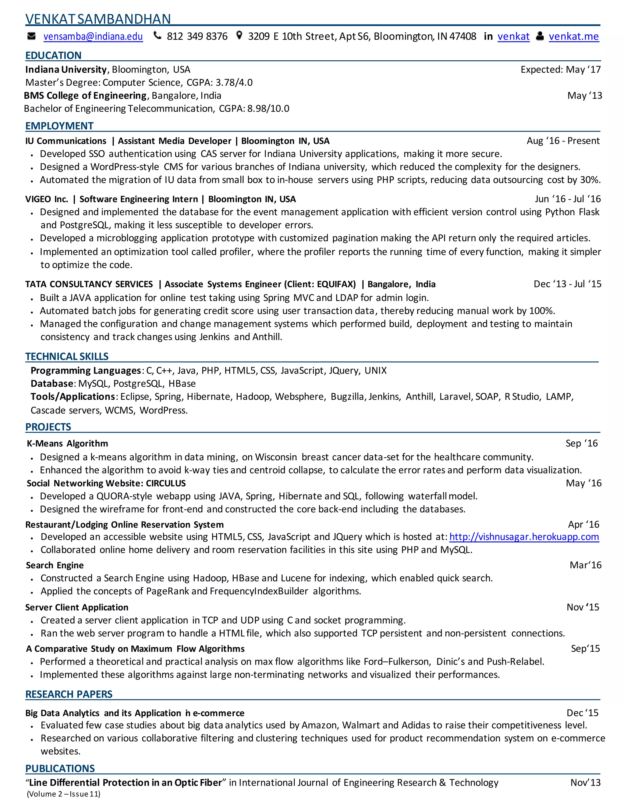 Venkat Sambandhan - Resume | DOCX