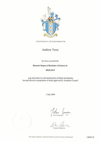 BSc Certificate | PDF