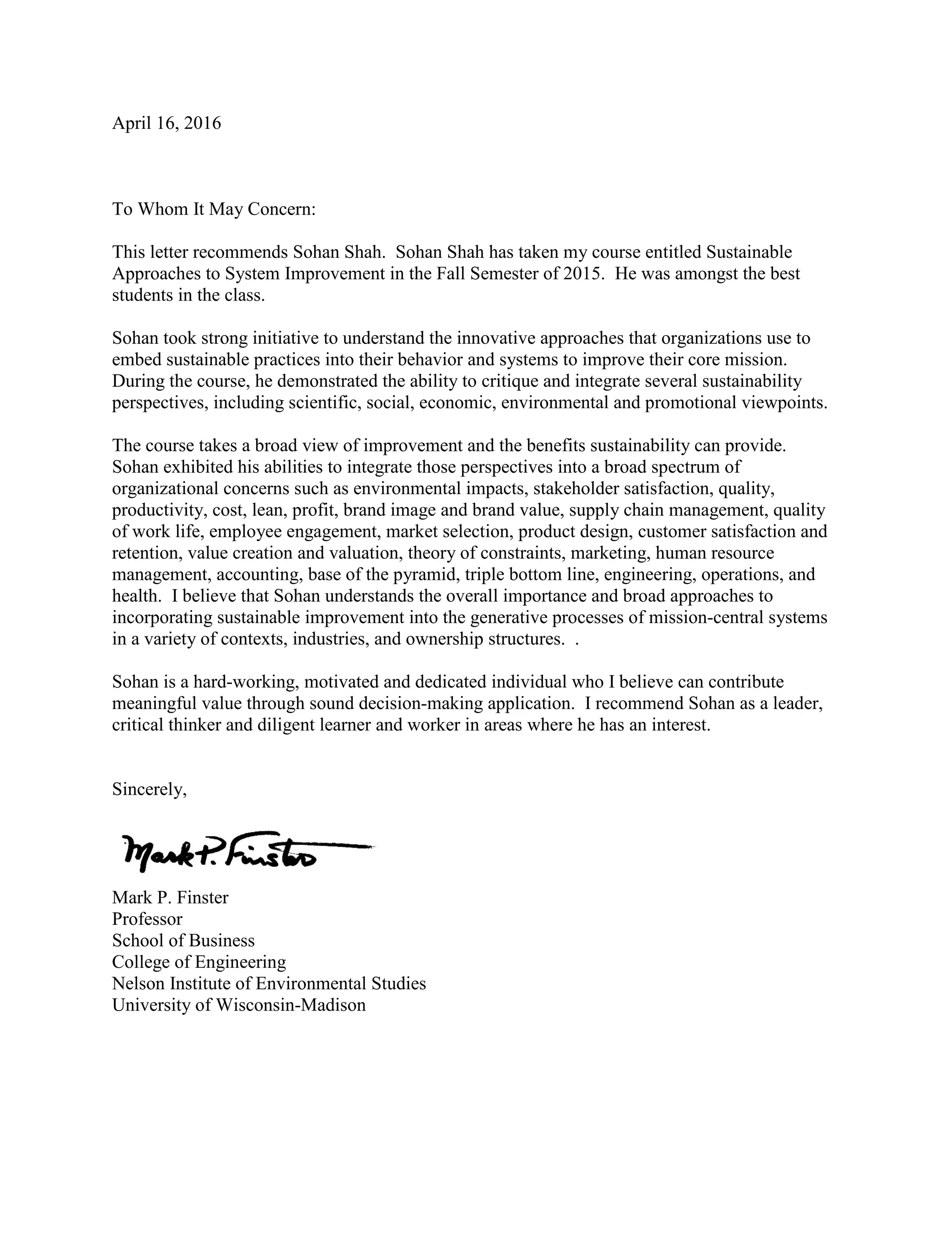 Sohan Shah recommended by Mark Finster | PDF