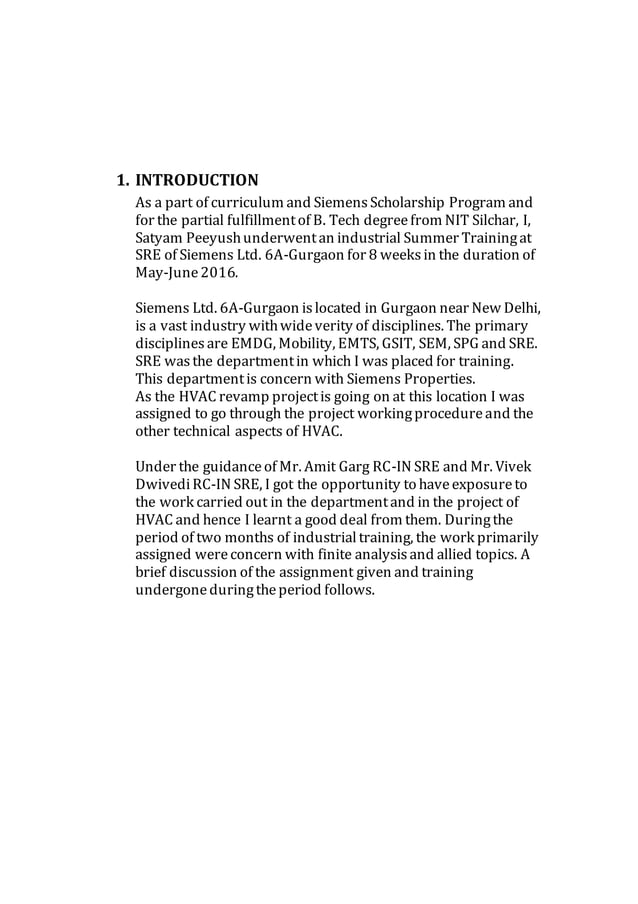 Report On Summer Training | PDF