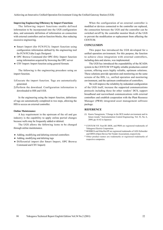 Yokogawa UGS Solution for System Integration with Third Party | PDF | Operating Systems ...