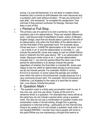 punctuation Marks | RTF