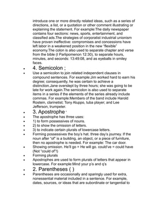 punctuation Marks | RTF