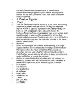 punctuation Marks | RTF