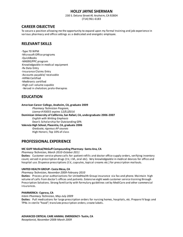 HOLLY SHERMAN resume May 2015 | PDF