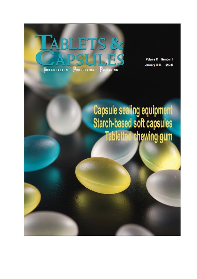 ARTIKEL Tablets & Capsules Jan 2013 | PDF
