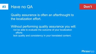 10 localization mistakes pm slide deck | PPT