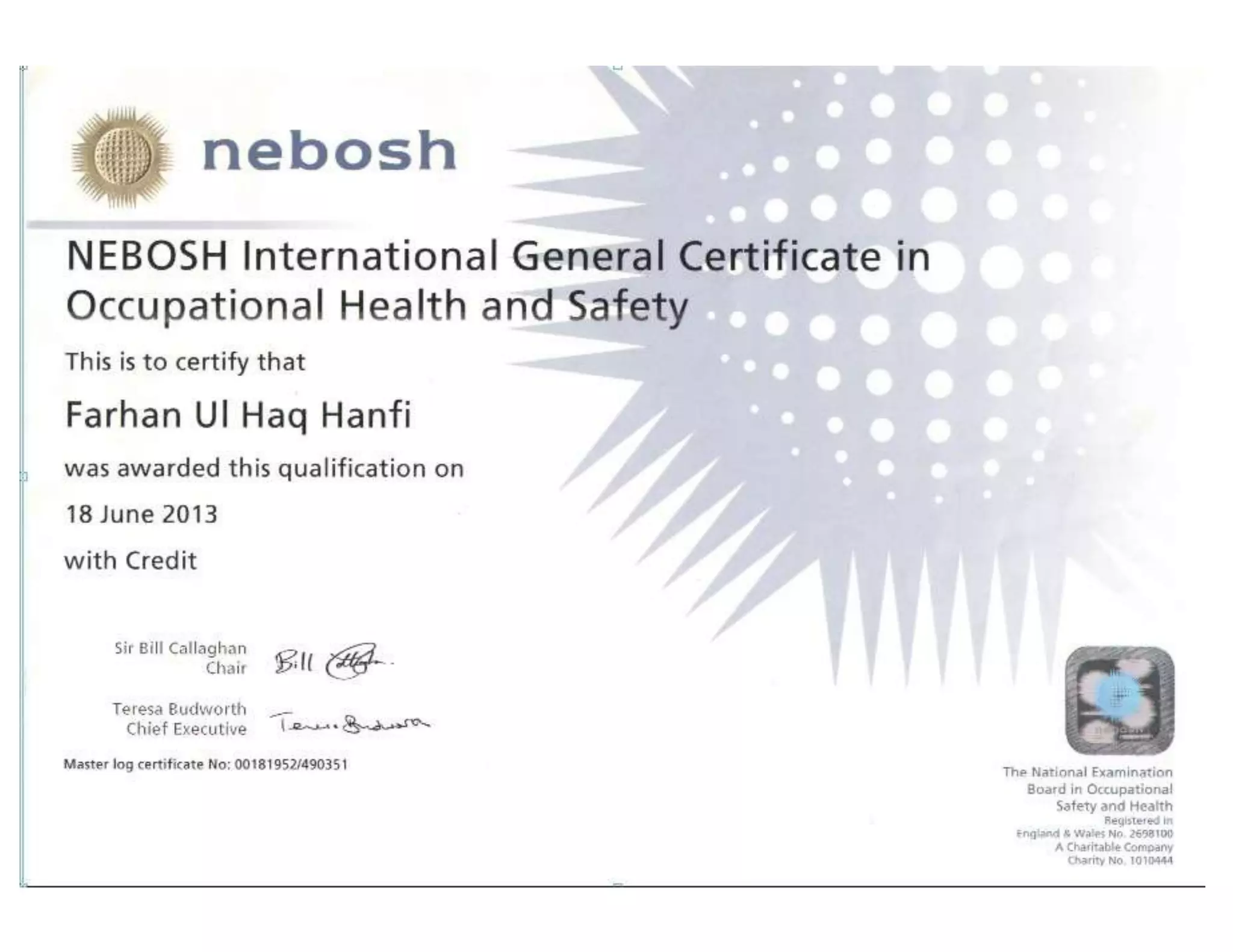 NEBOSH Certificate | PDF