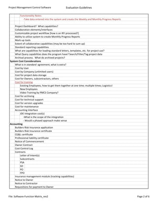 PMCS Evaluation Guidelines | PDF