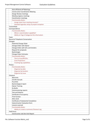 PMCS Evaluation Guidelines | PDF