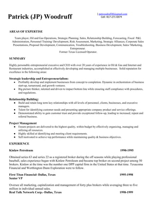 PatrickWoodruffresume1 | PDF