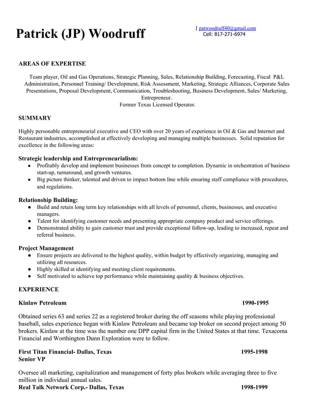 PatrickWoodruffresume1 | PDF