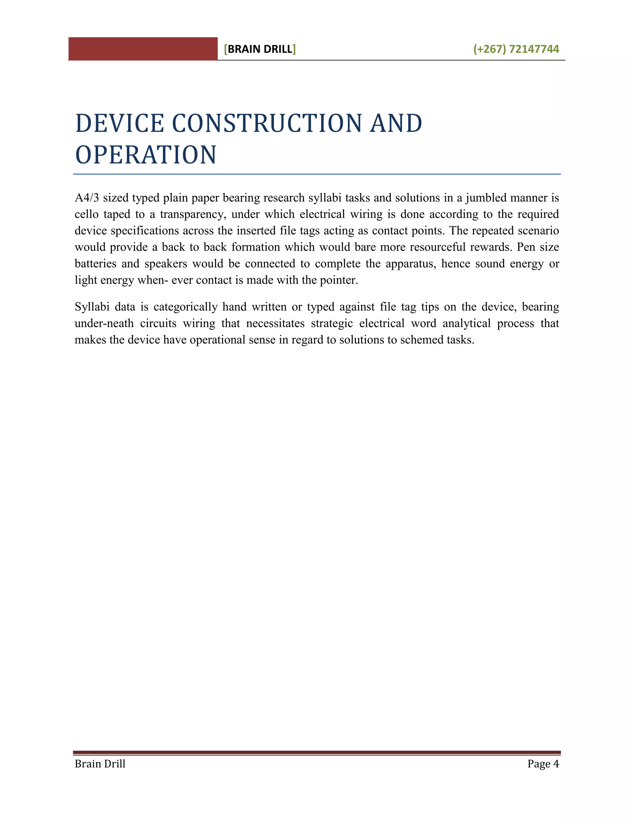 BRAIN DRILL | PDF