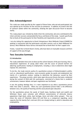 Qualitative Study of Barriers to Educational Attainment | PDF