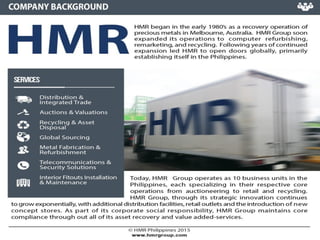 Company Profile HMR Philippines | PDF