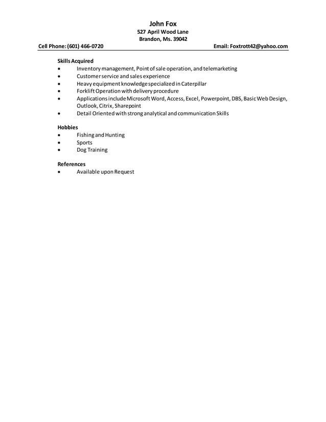 Johnnie Resume 2015 | DOCX