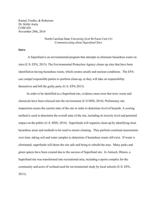 SuperfundProject | PDF