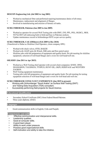 Hamid Saeed - CV | PDF