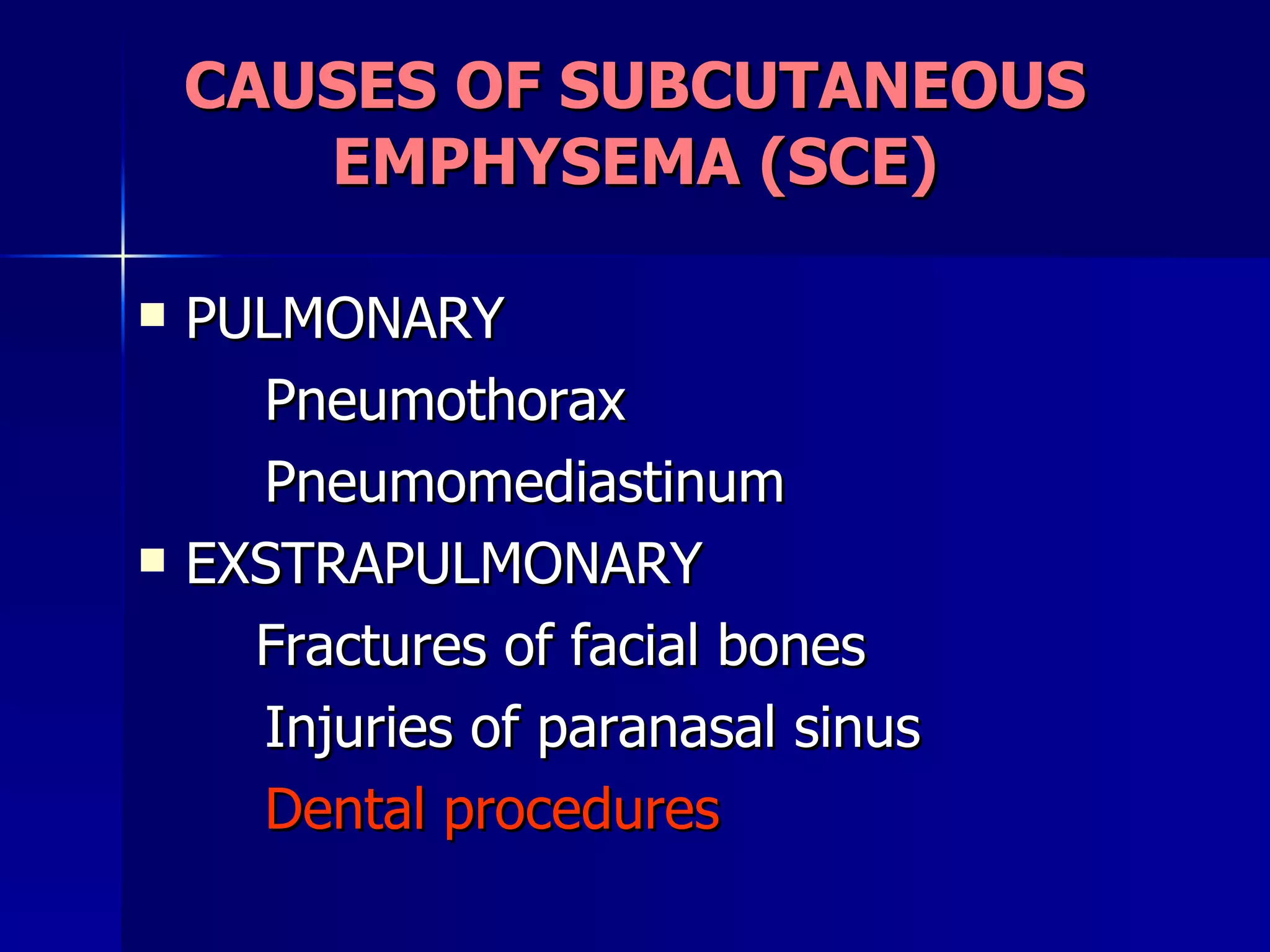 Subcutaneous emphysema as a complication of tooth extraction Subcutaneous emphysema as a ...