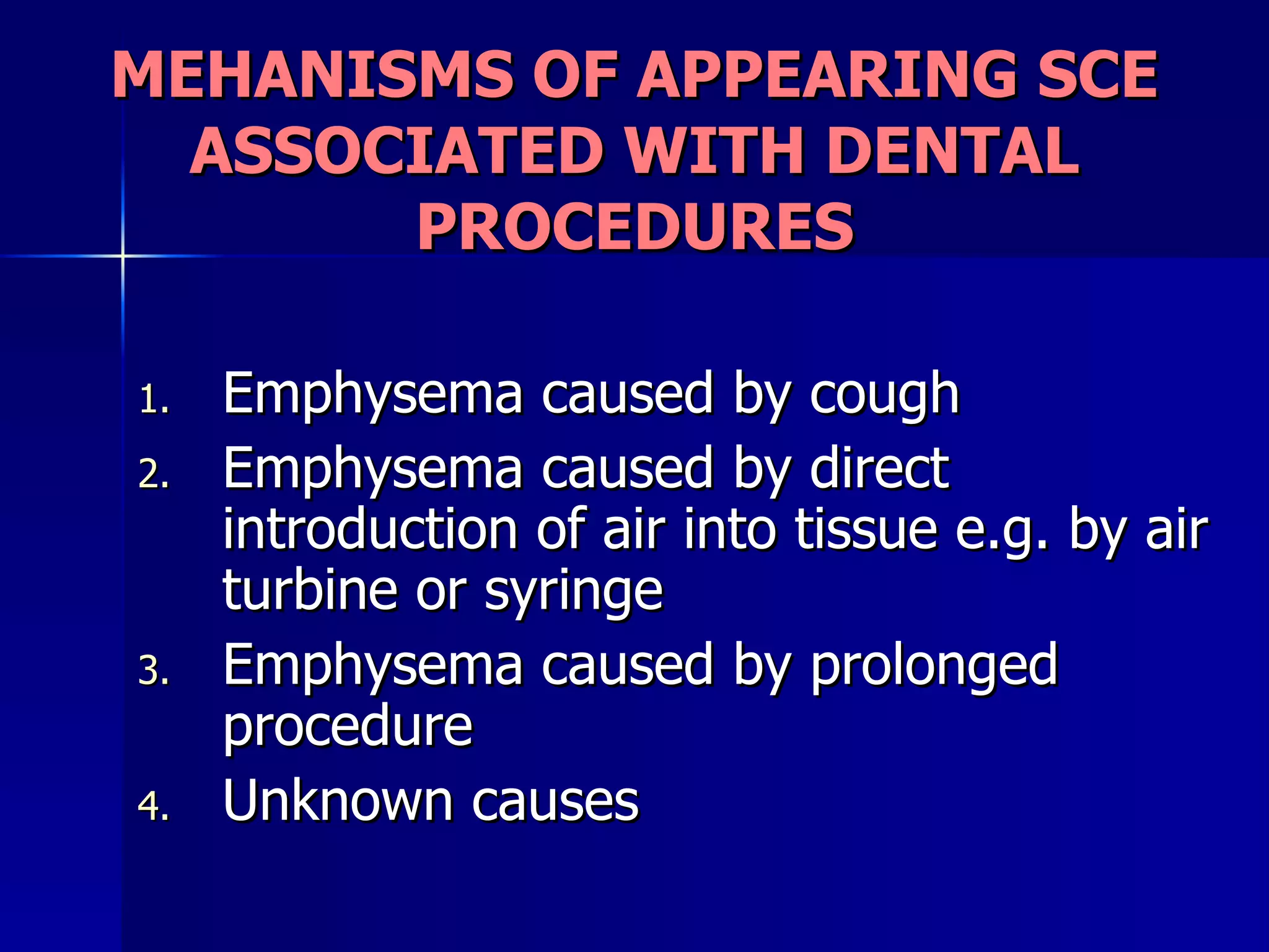 Subcutaneous emphysema as a complication of tooth extraction ...