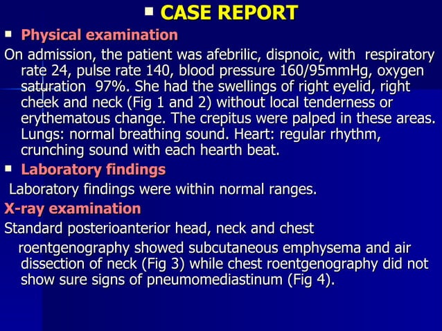 Subcutaneous emphysema as a complication of tooth extraction ...