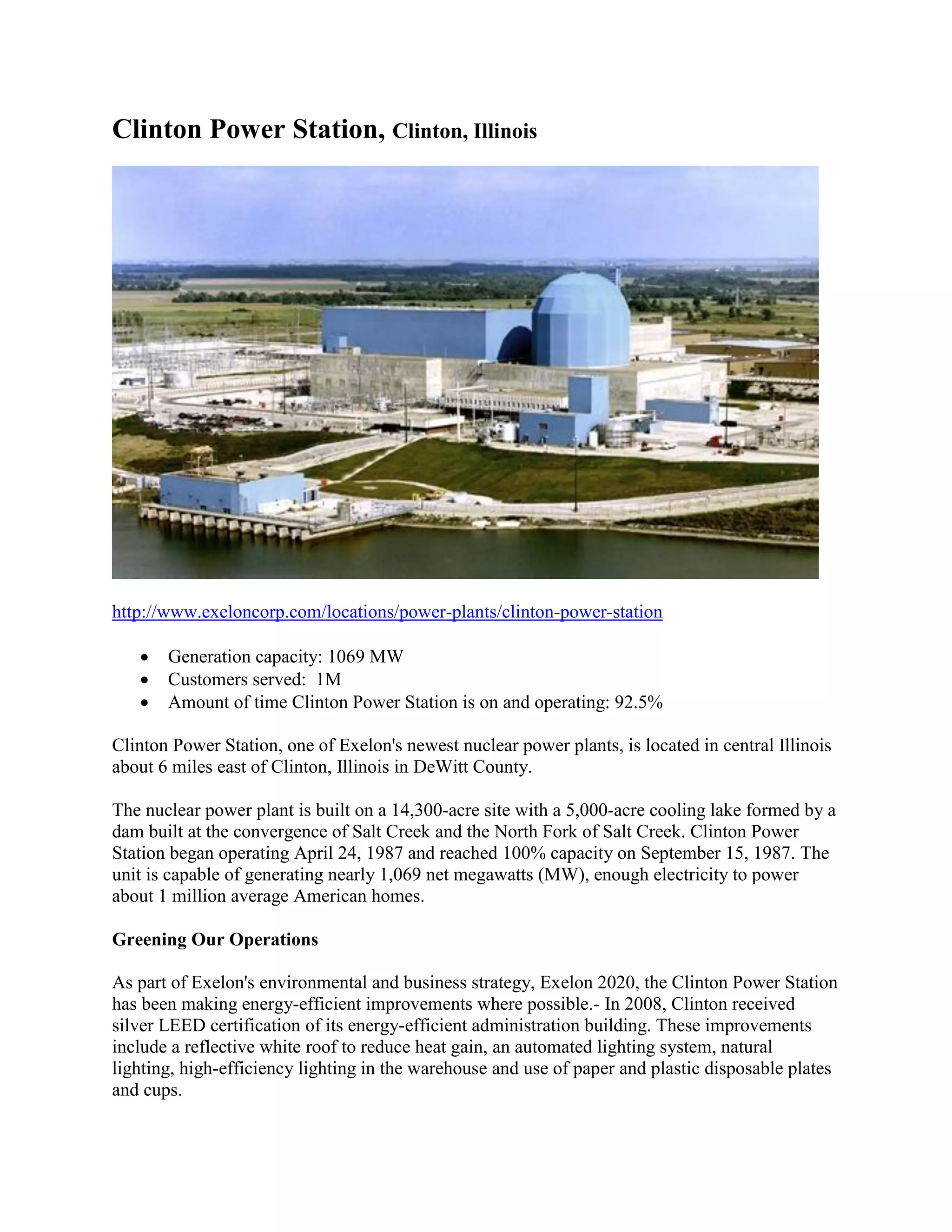 Clinton Power Station | PDF