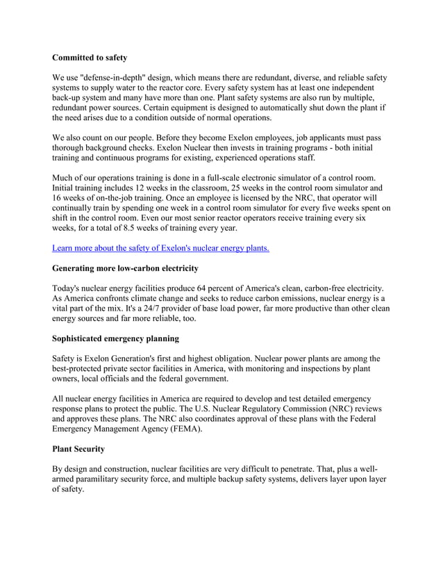 Clinton Power Station | PDF | Power and Energy Industry | Industries