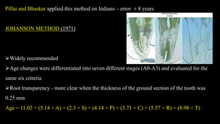 AGE ESTIMATION IN FORENSICS | PPTX