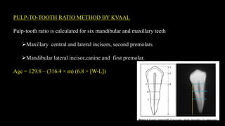 AGE ESTIMATION IN FORENSICS | PPTX