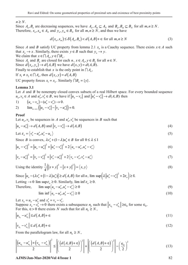 On Some Geometrical Properties of Proximal Sets and Existence of Best Proximity Points | PDF