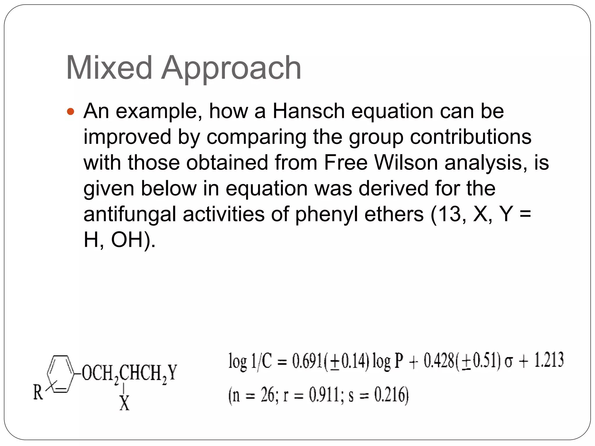 Hansch and Free-Wilson QSAR Models | PPTX