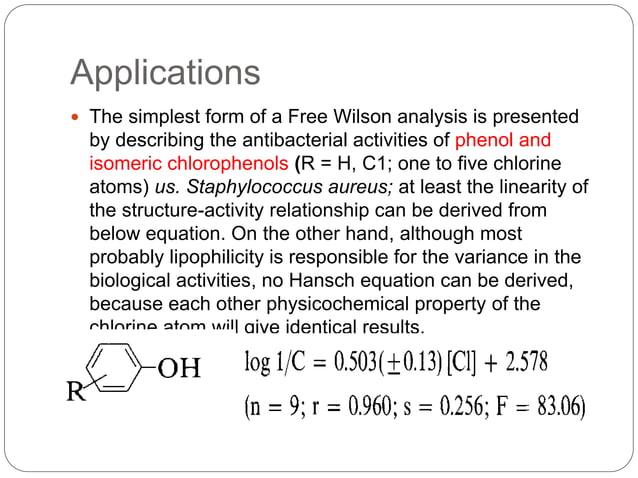 Hansch and Free-Wilson QSAR Models | PPTX